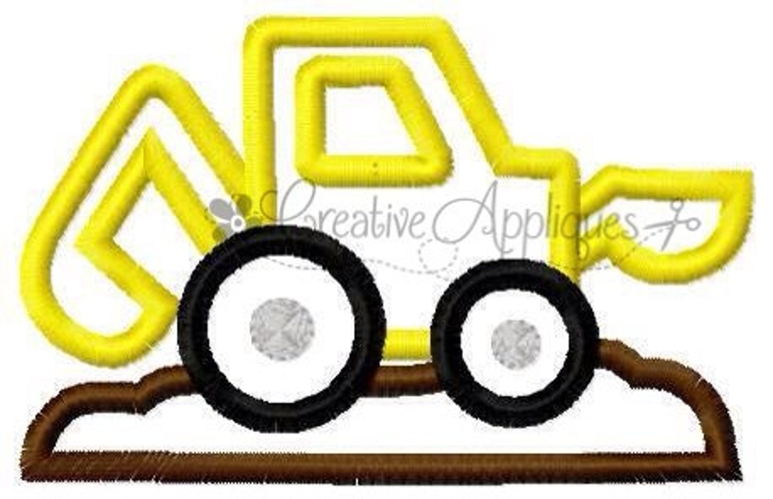 Digger Backhoe Excavator Digital Applique Machine Embroidery - Etsy