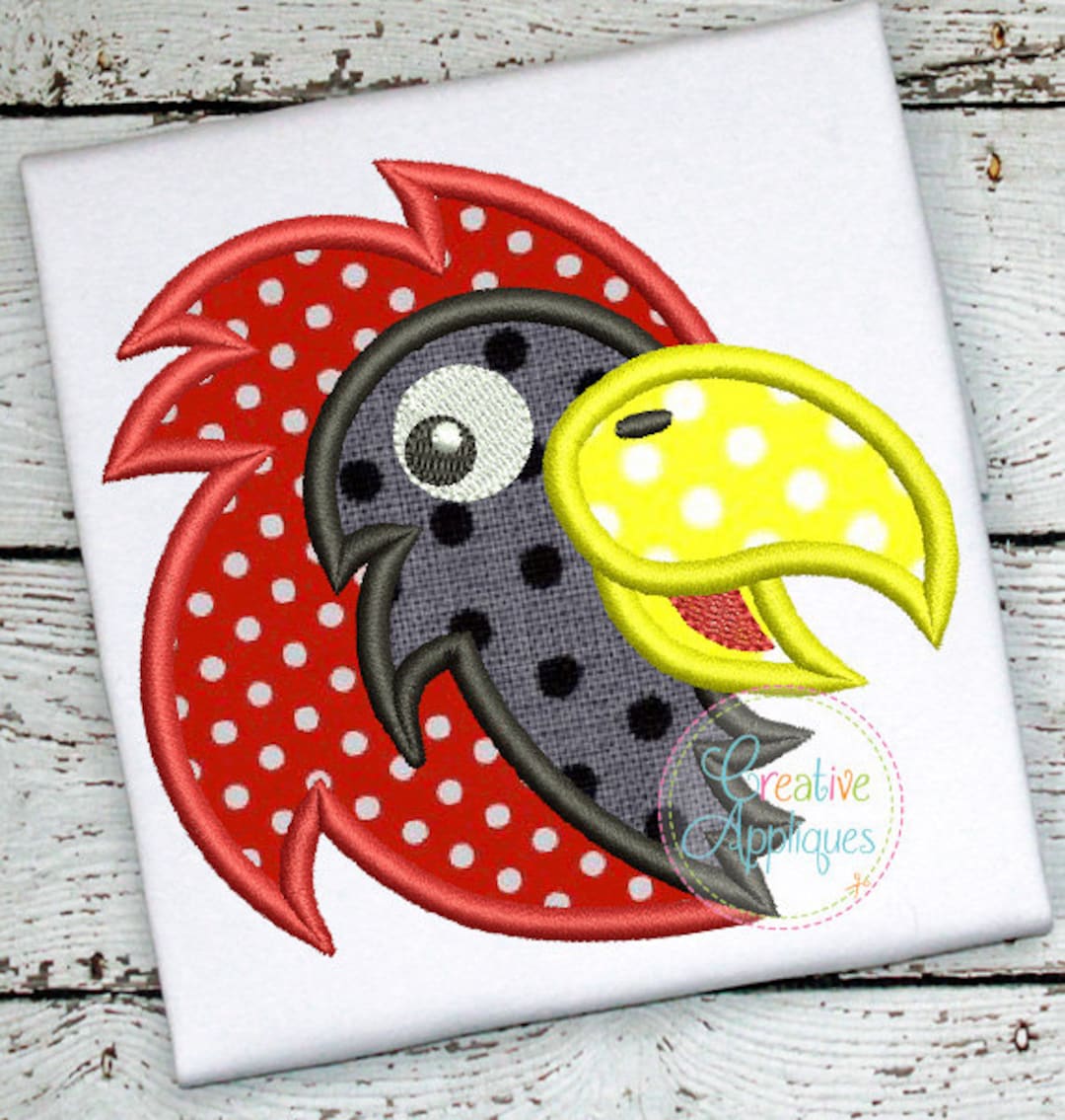 Falcon Hawk Cardinal Seahawk Applique Digital Machine Embroidery Design ...