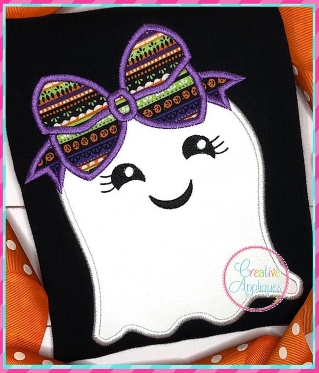 Ghost Girl Halloween Digital Machine Embroidery Applique Design 4 Size ...