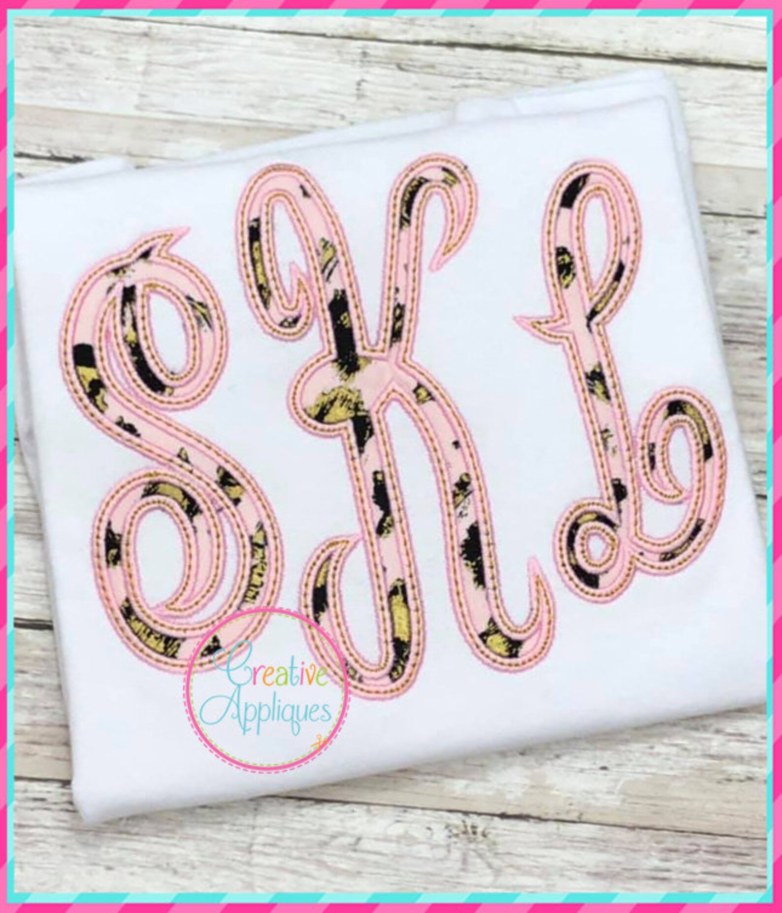 PES FORMAT ONLY! Empire Monogram Alphabet Letters A-Z Applique Machine ...