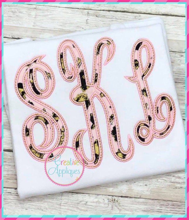 JEF FORMAT ONLY alphabet applique letters Empire Monogram Alphabet ...