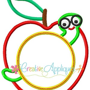 Monogram Apple Digital Machine Embroidery Applique Design 4 Sizes ...