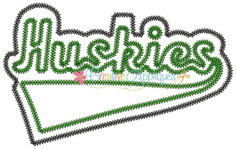 Huskies Digital Machine Embroidery Applique Design 6 Sizes, Huskies ...