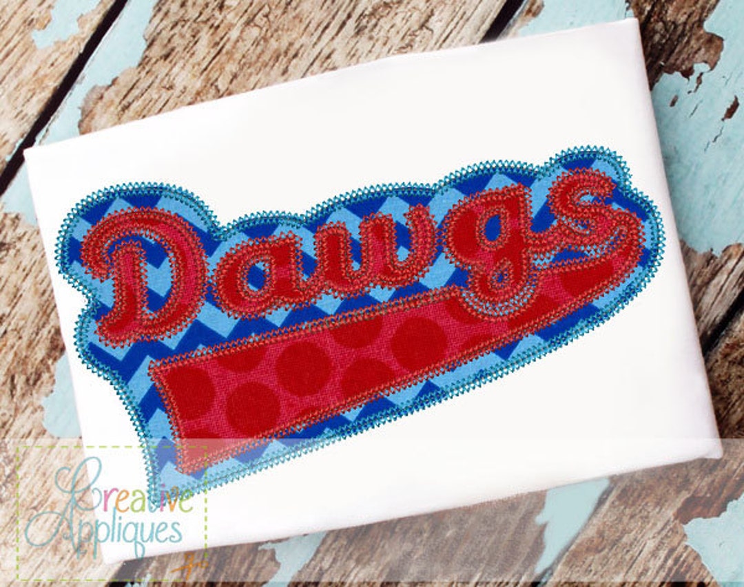 Dawgs Digital Machine Embroidery Applique Design 6 Sizes, Dawgs ...