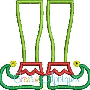 Elf Legs Applique Digital Machine Embroidery Design 4 Sizes, Elf Shoes ...