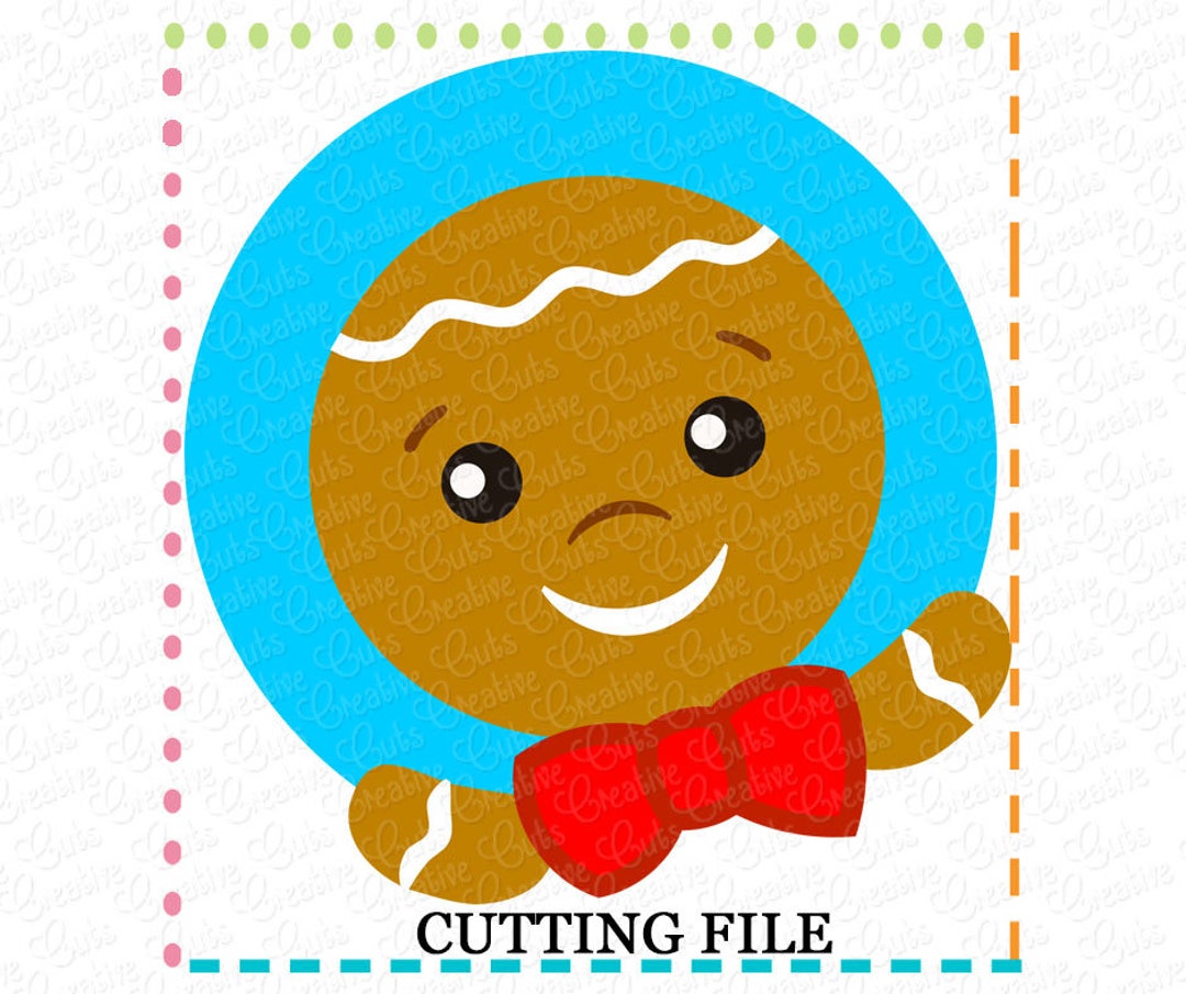EXCLUSIVE SVG Gingerbread Boy Cutting File, Gingerbread Cut File ...