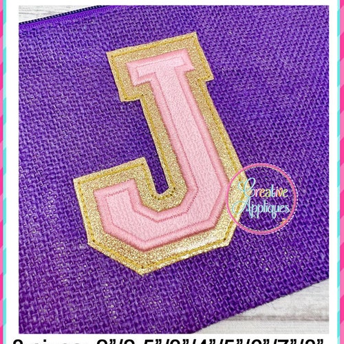 Collegiate Double Applique Alphabet Letters A Thru Z Machine - Etsy