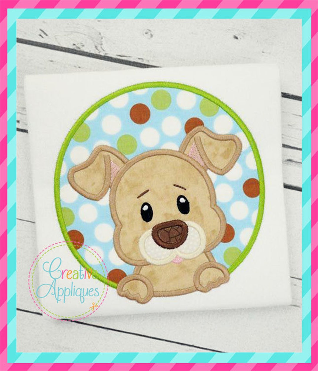 Dog Digital Machine Embroidery Applique Design 4 Sizes, Dog Applique ...