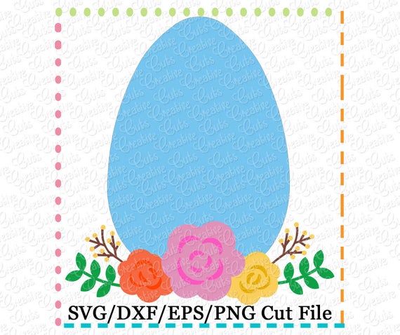 Easter Egg Spring Flowers SVG Cutting File Easter Svg Easter | Etsy