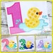 Rubber Ducky Duck Birthday Number Set 1 Thru 4 Digital Machine ...
