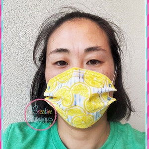 5 SIZES! in the Hoop Face Mask Digital Machine Embroidery Design ...