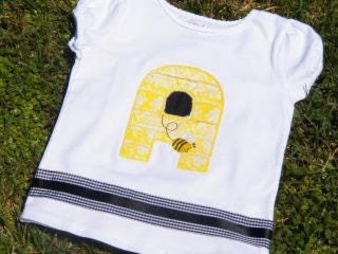 Beehive Alphabet Applique Design, Machine Embroidery, Embroidery Design ...