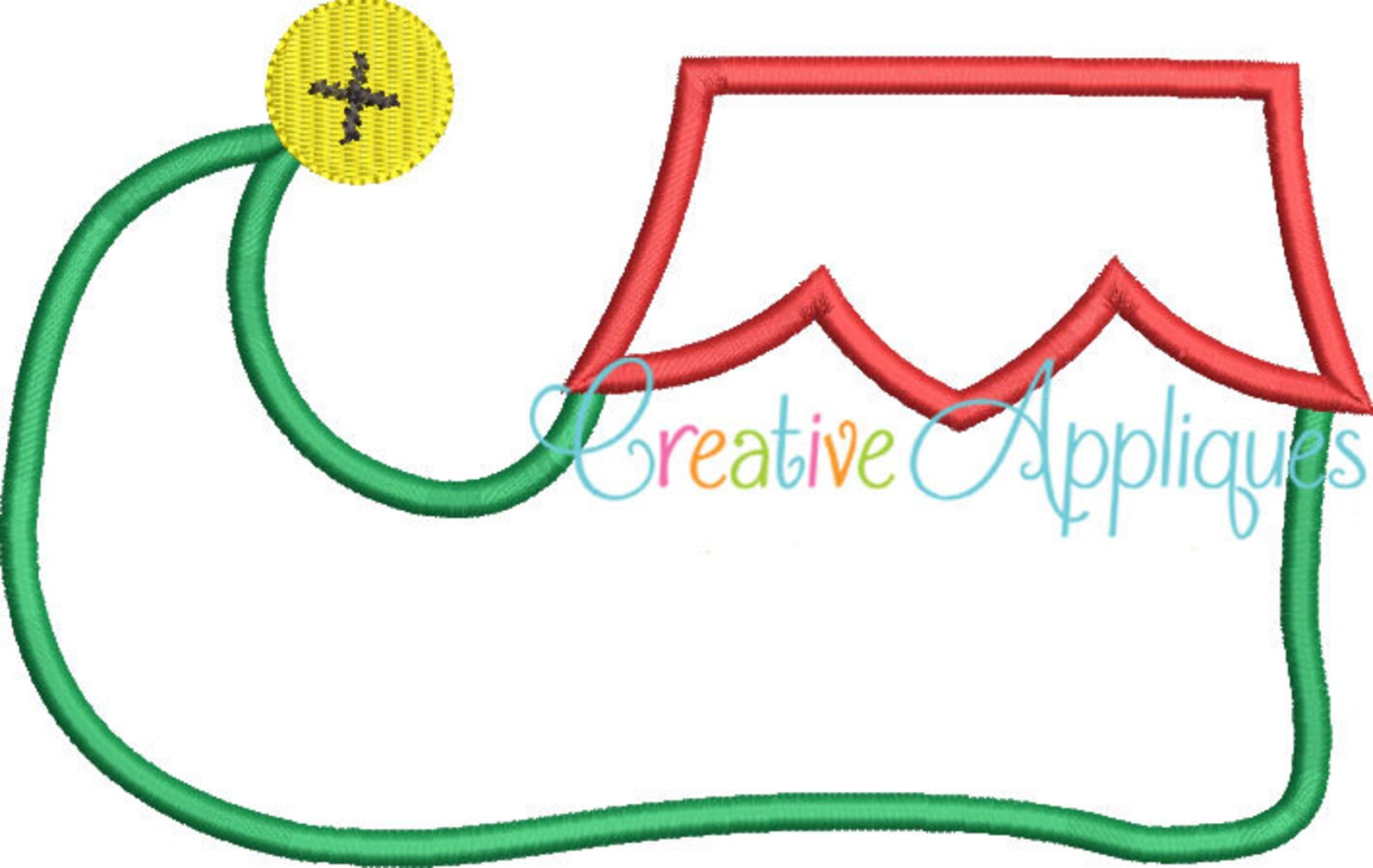 Elf Shoe Applique Digital Machine Embroidery Design 4 Sizes, Elf ...