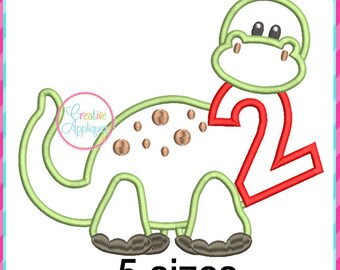 Number 2 Dinosaur - Etsy