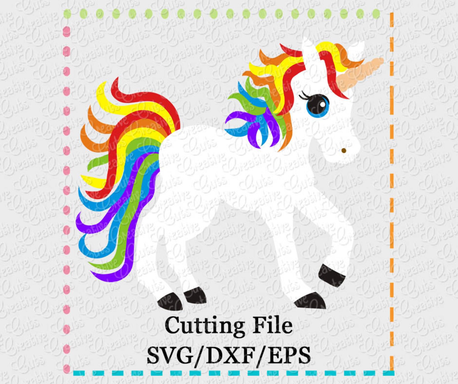 Rainbow Unicorn SVG Cutting File, Unicorn Svg, Pony Svg, Horse Svg ...
