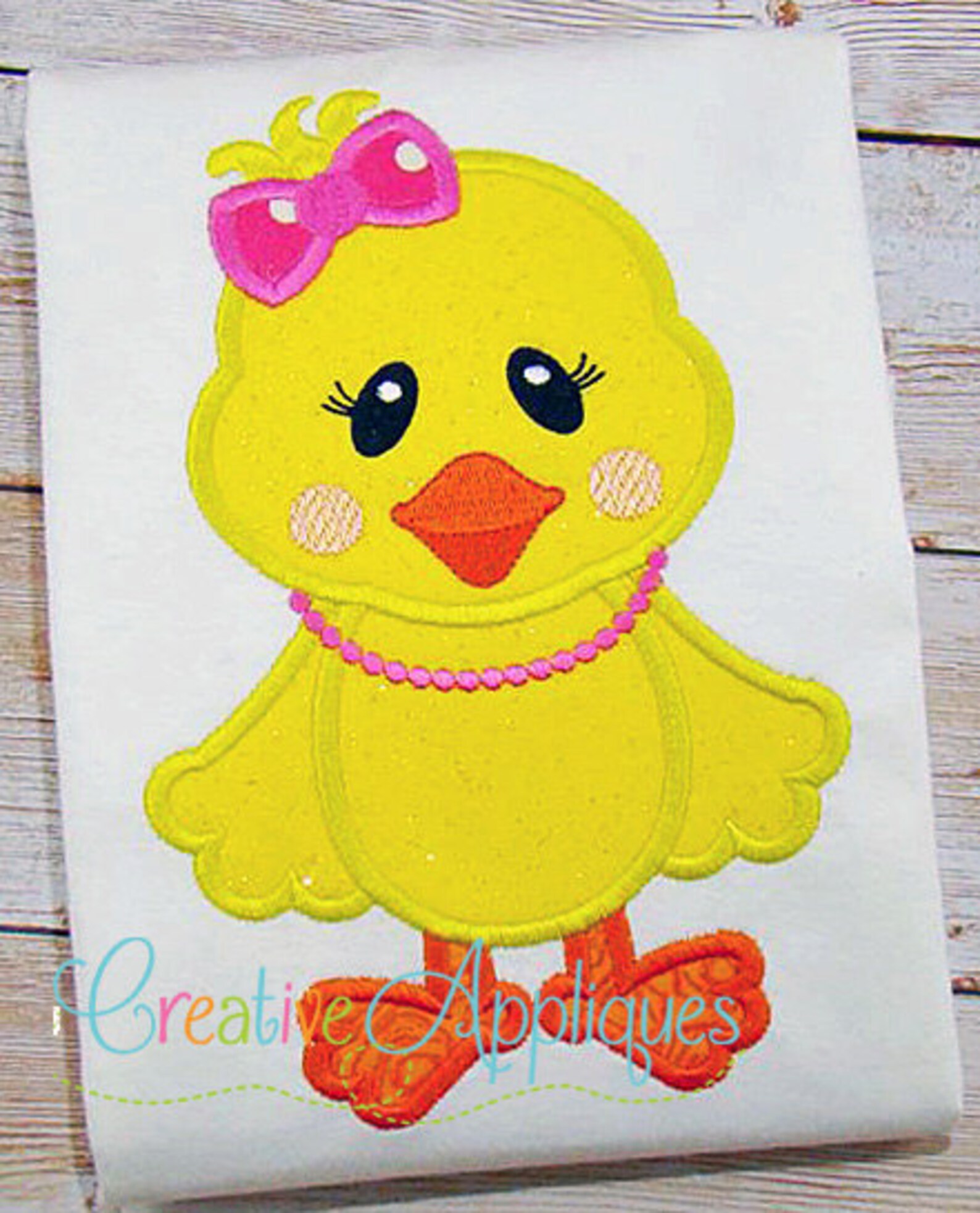 Chick Girl Easter Machine Embroidery Applique Design 4 Sizes | Etsy