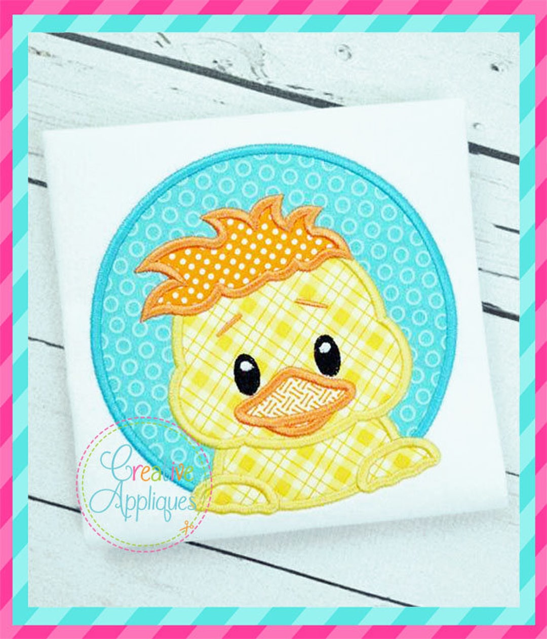 Chick Applique Digital Machine Embroidery Applique Design 4 Sizes ...