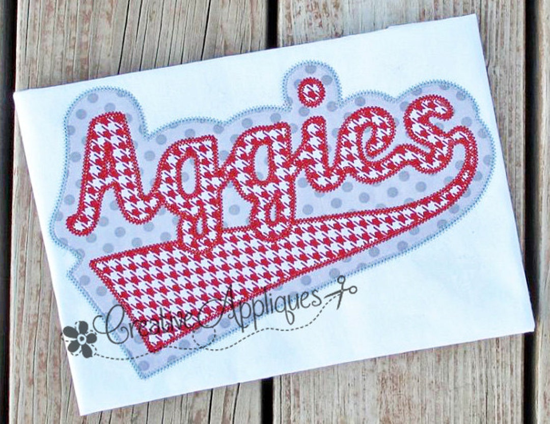 Aggies Digital Machine Embroidery Applique Design 6 Sizes, Aggies ...