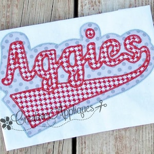 Aggies Digital Machine Embroidery Applique Design 6 Sizes, Aggies ...
