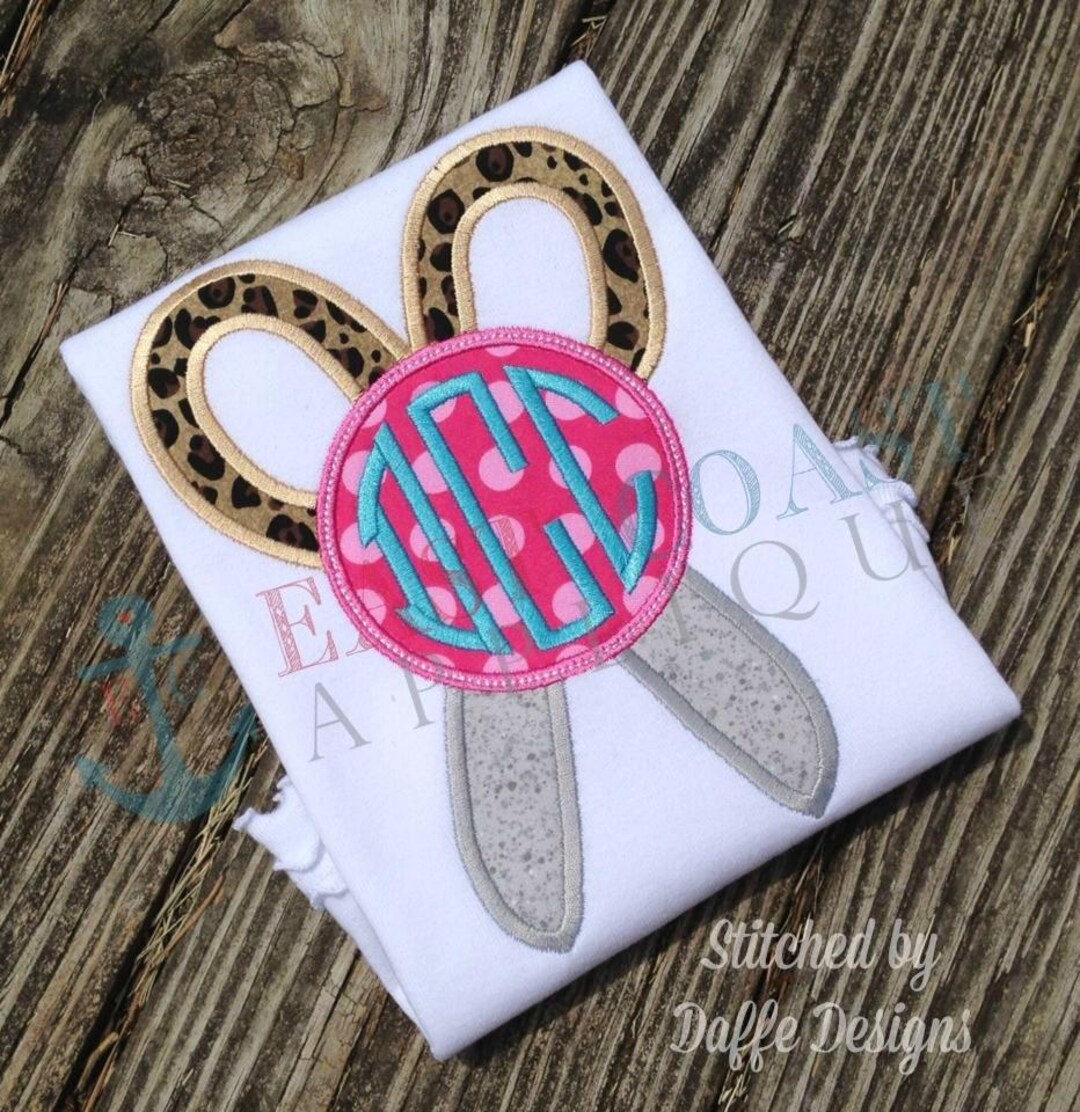 Scissors Monogram Applique Design, Machine Embroidery Design, Machine ...