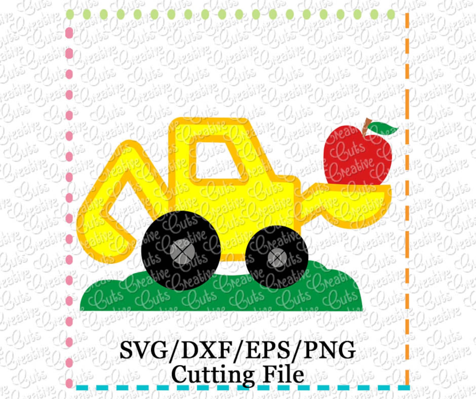 EXCLUSIVE SVG EPS Dxf Apple Digger Cutting File Apple Cut | Etsy
