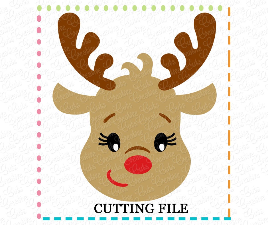 EXCLUSIVE SVG Reindeer Girl Cutting File, Reindeer Cut File, Christmas ...