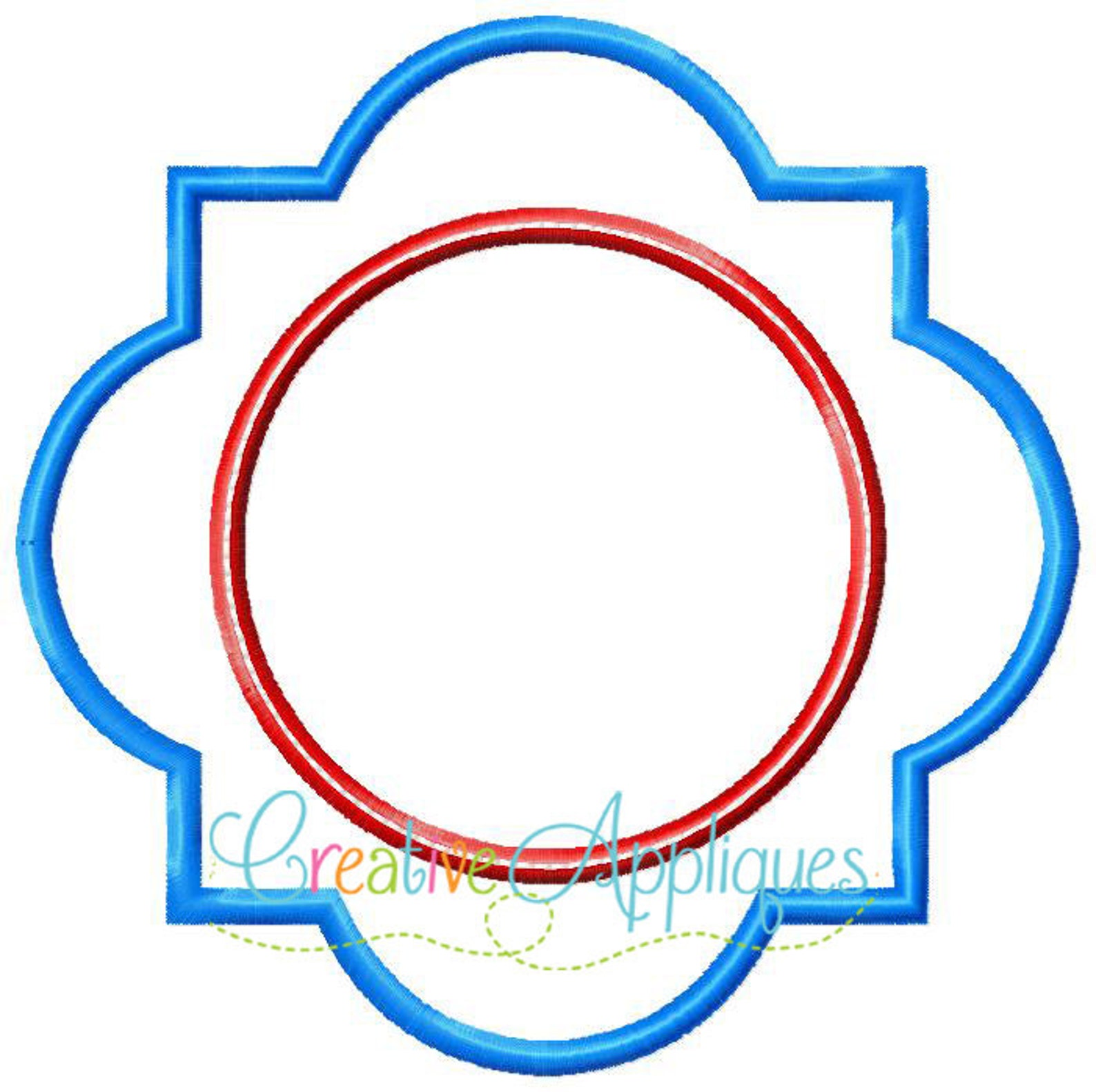 Quatrefoil Monogram Frame Digital Machine Embroidery Applique - Etsy