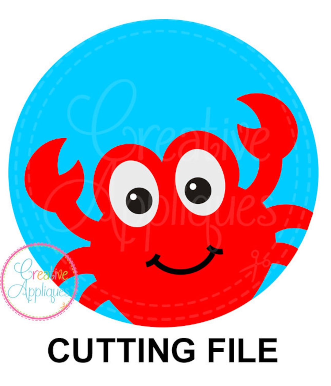 Crab Circle SVG Cutting File, Crab Cut File, Crab Cutting File, Crab ...
