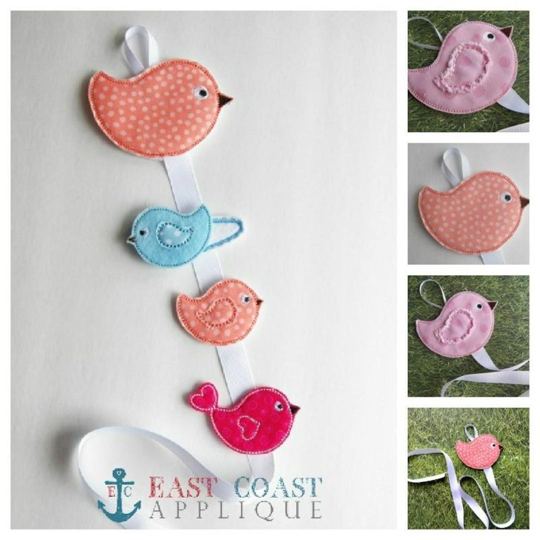 Bird Clip'em Keeper in the Hoop Machine Embroidery Design, in the Hoop ...