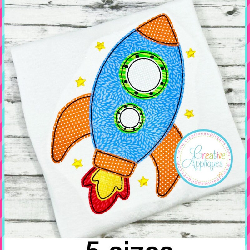 Rocket Applique - Etsy
