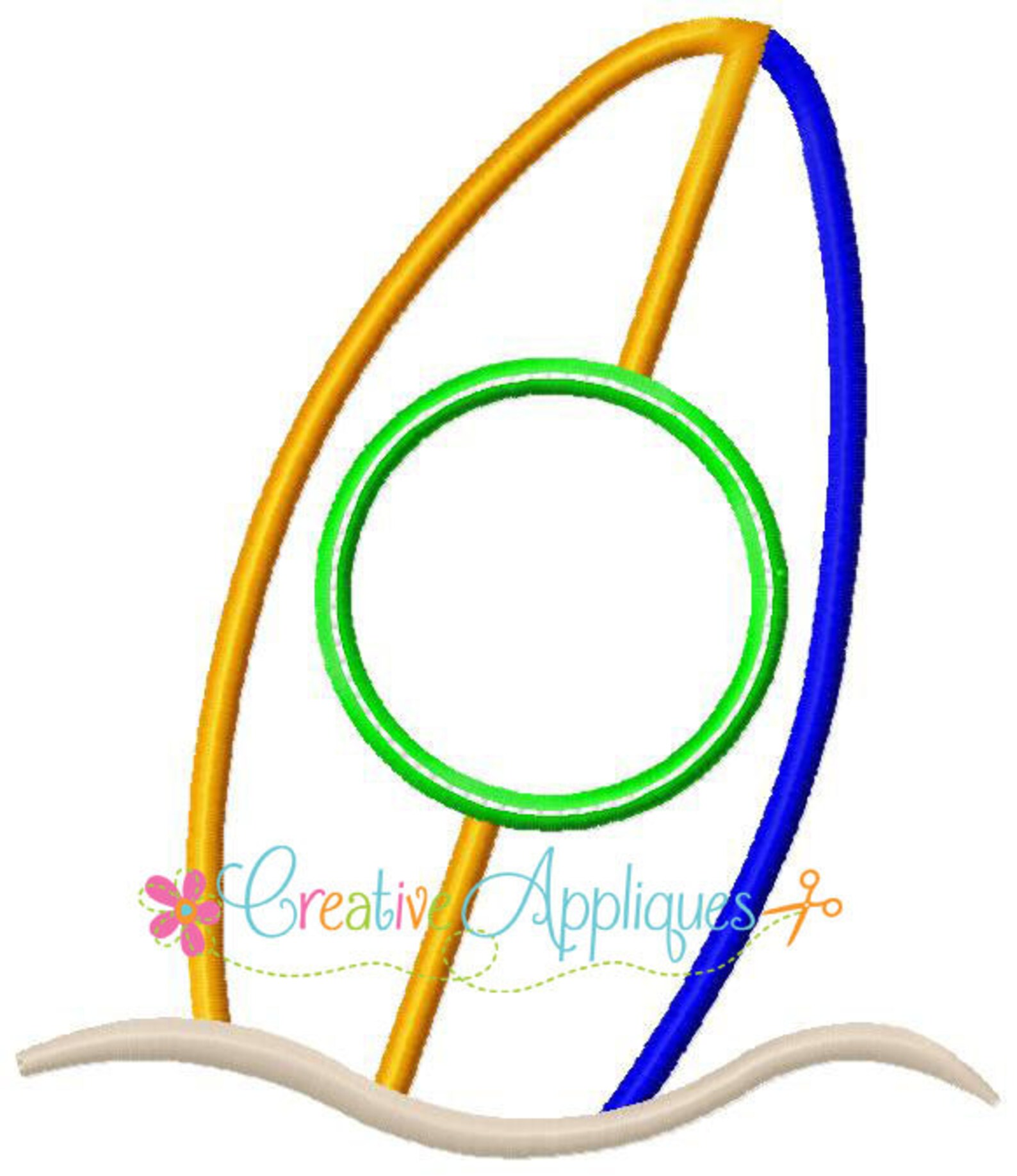 Surfboard Monogram Machine Embroidery Applique Design - Etsy