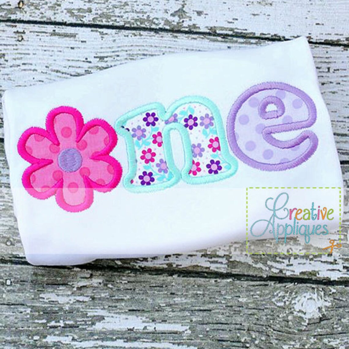 One Flower First 1st Birthday Applique Digital Machine Embroidery ...