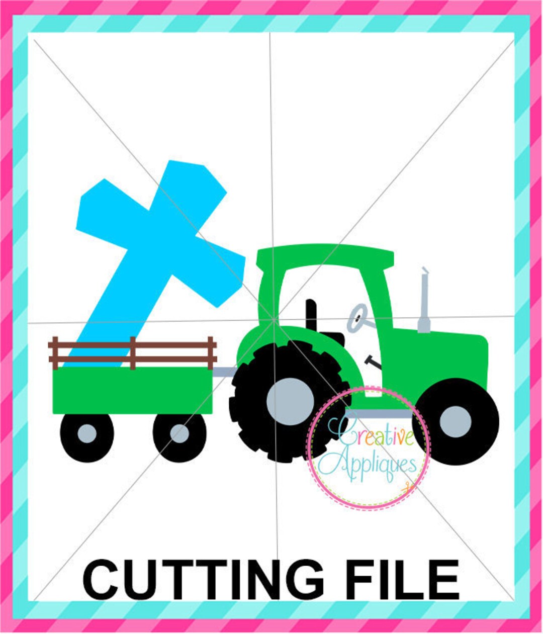EXCLUSIVE Cross Tractor SVG, Tractor Svg, Easter Cut File, Tractor Cut ...