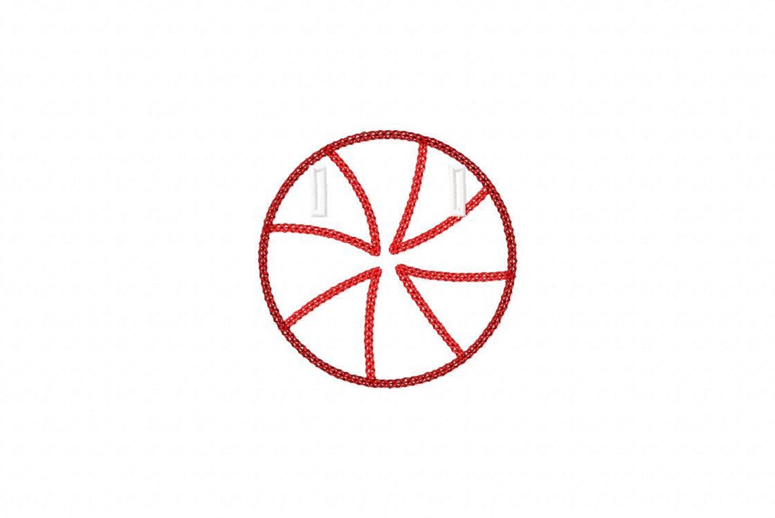 Peppermint Banner in the Hoop Machine Embroidery Design, in the Hoop ...