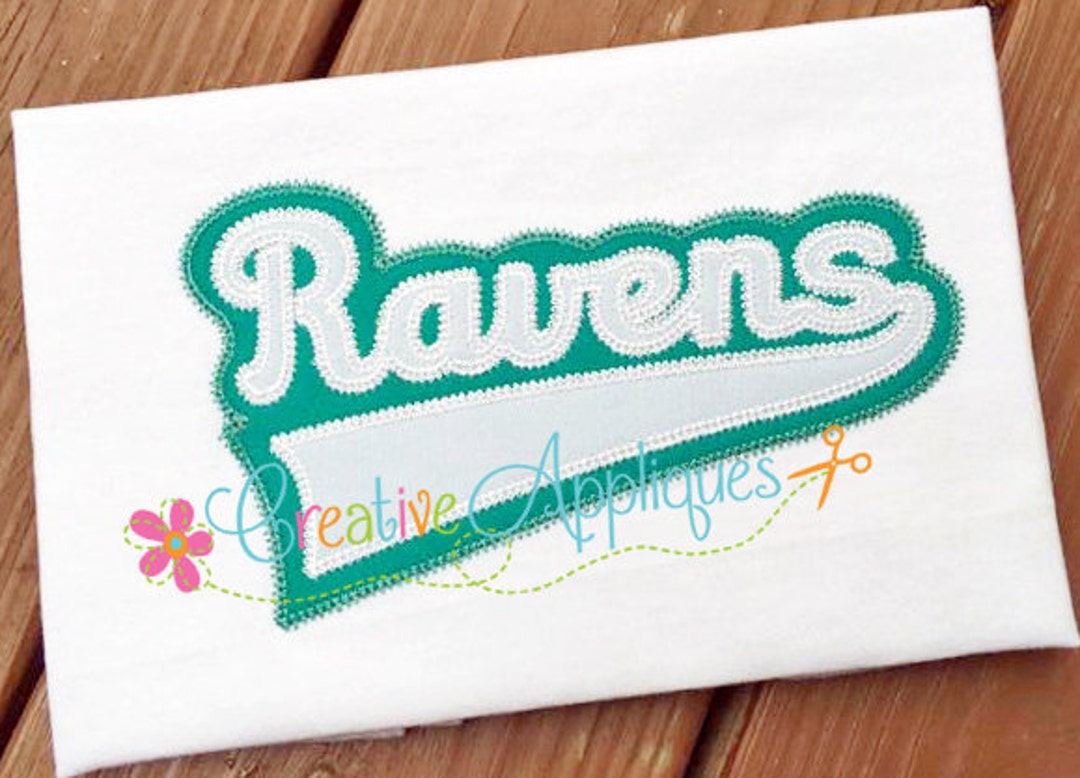 Ravens Applique Digital Machine Embroidery Design 6 Sizes, Ravens ...