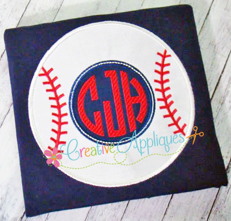 Baseball Monogram Applique Digital Machine Embroidery Design 4 - Etsy