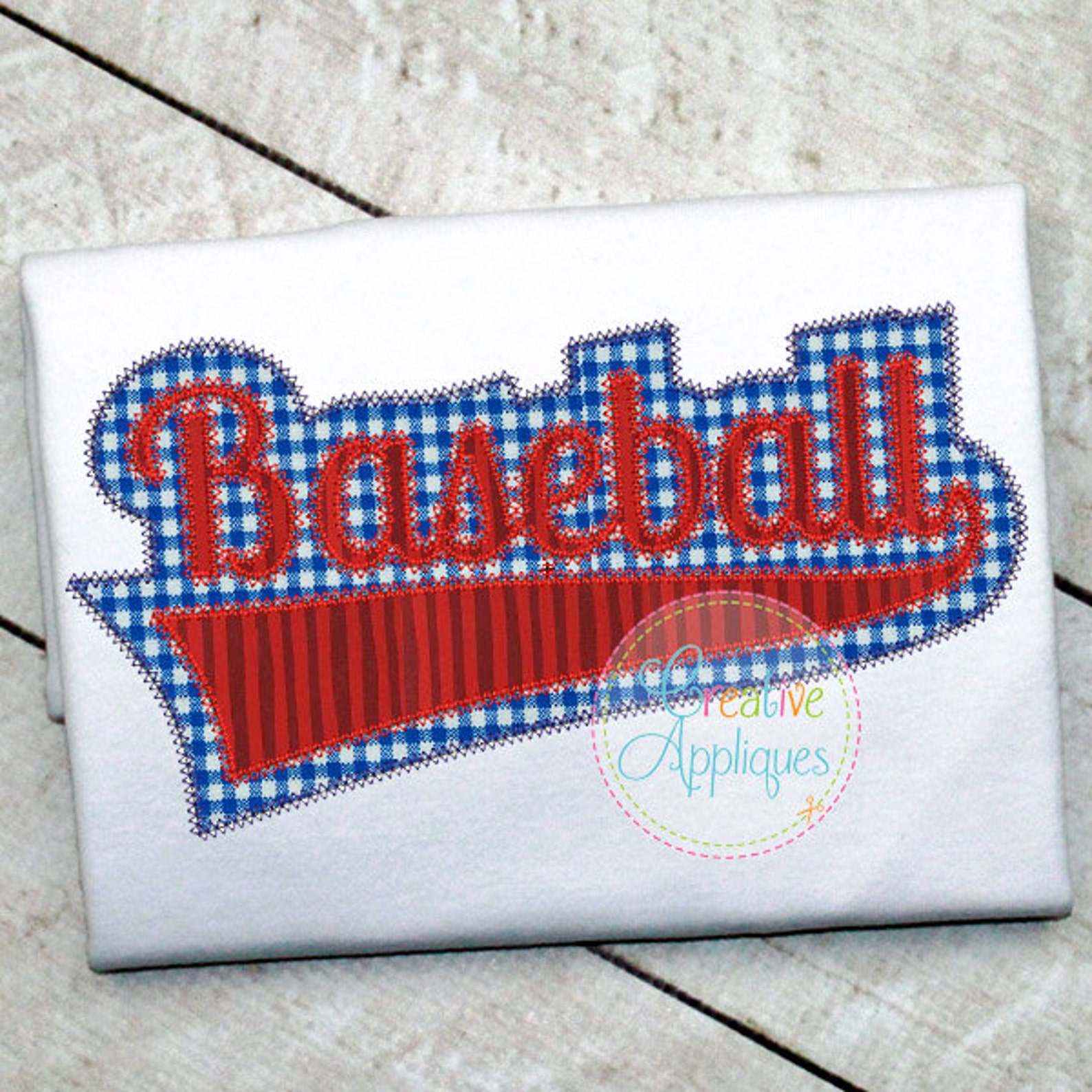Baseball Applique Digital Machine Embroidery Applique Design 6 Sizes ...