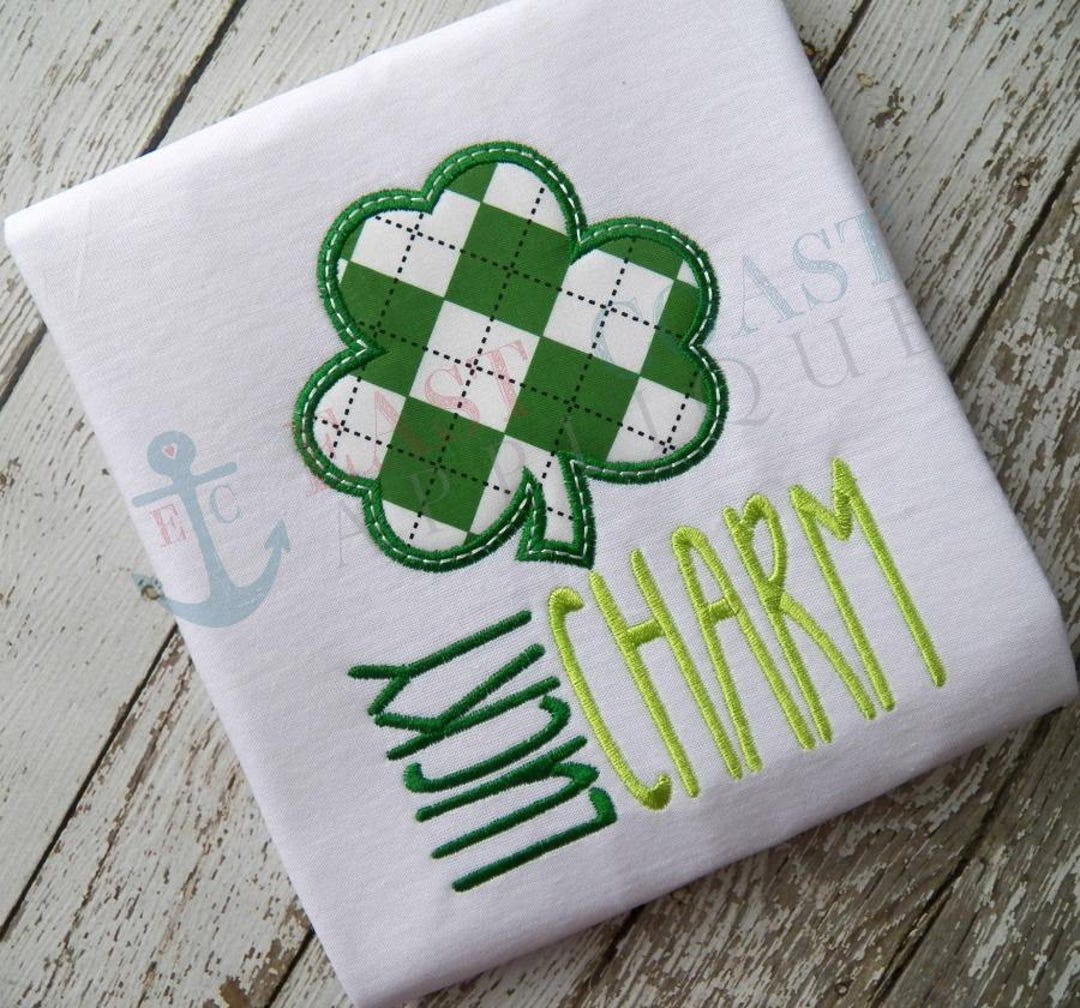 Lucky Charm Machine Embroidery Design, St Patrick Applique Design, St ...