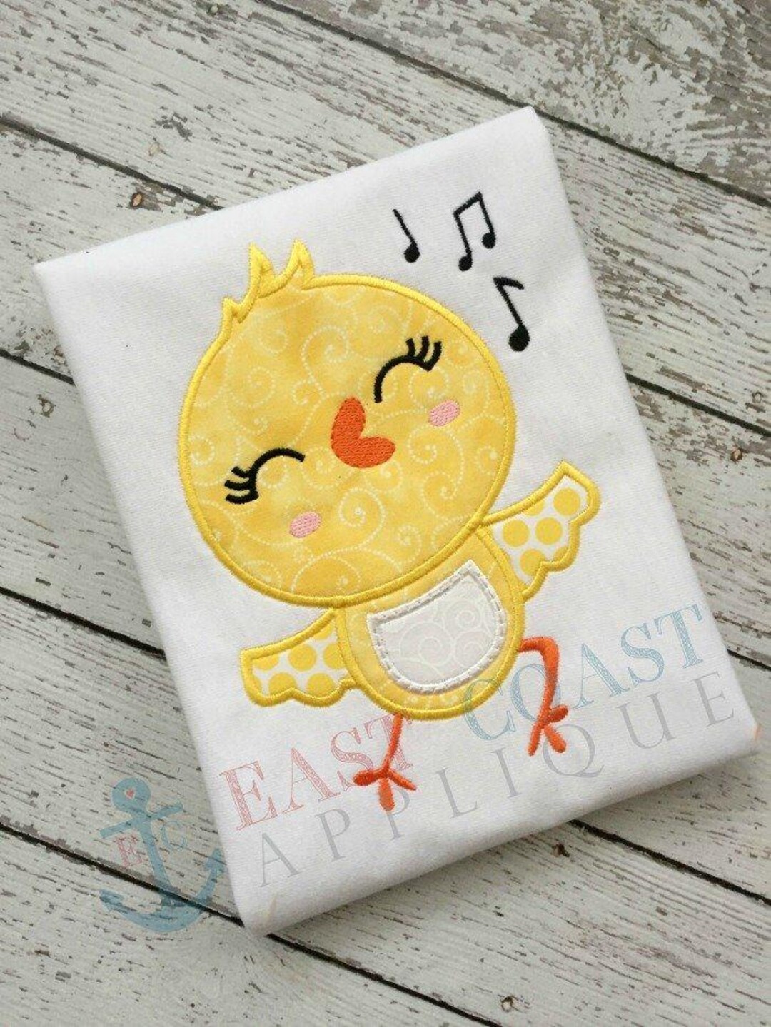 Dancing Chick Machine Embroidery Design, Chick Applique Design, Spring ...