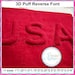 11 SIZES! EMBOSSED 3D Puffy Foam Reverse Embroidery Font Machine ...