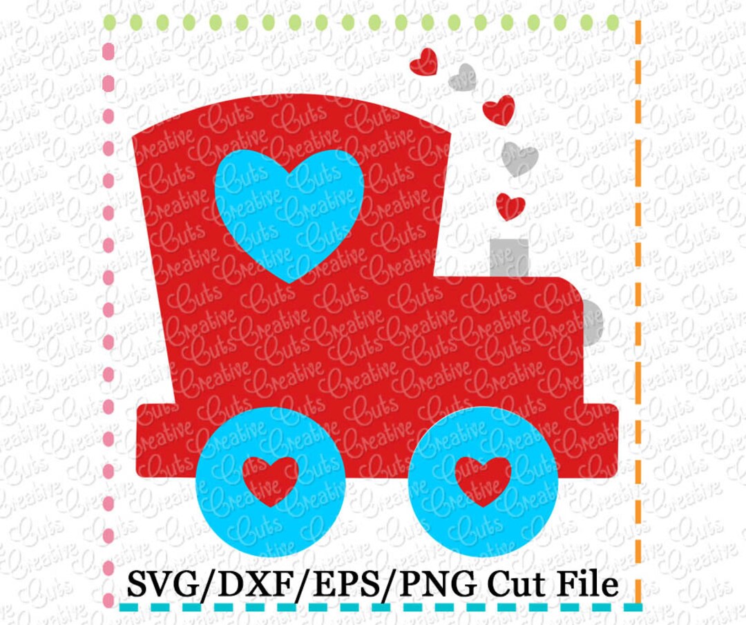 Valentine Train Heart SVG Cutting File, Valentine Svg, Train Svg, Heart ...