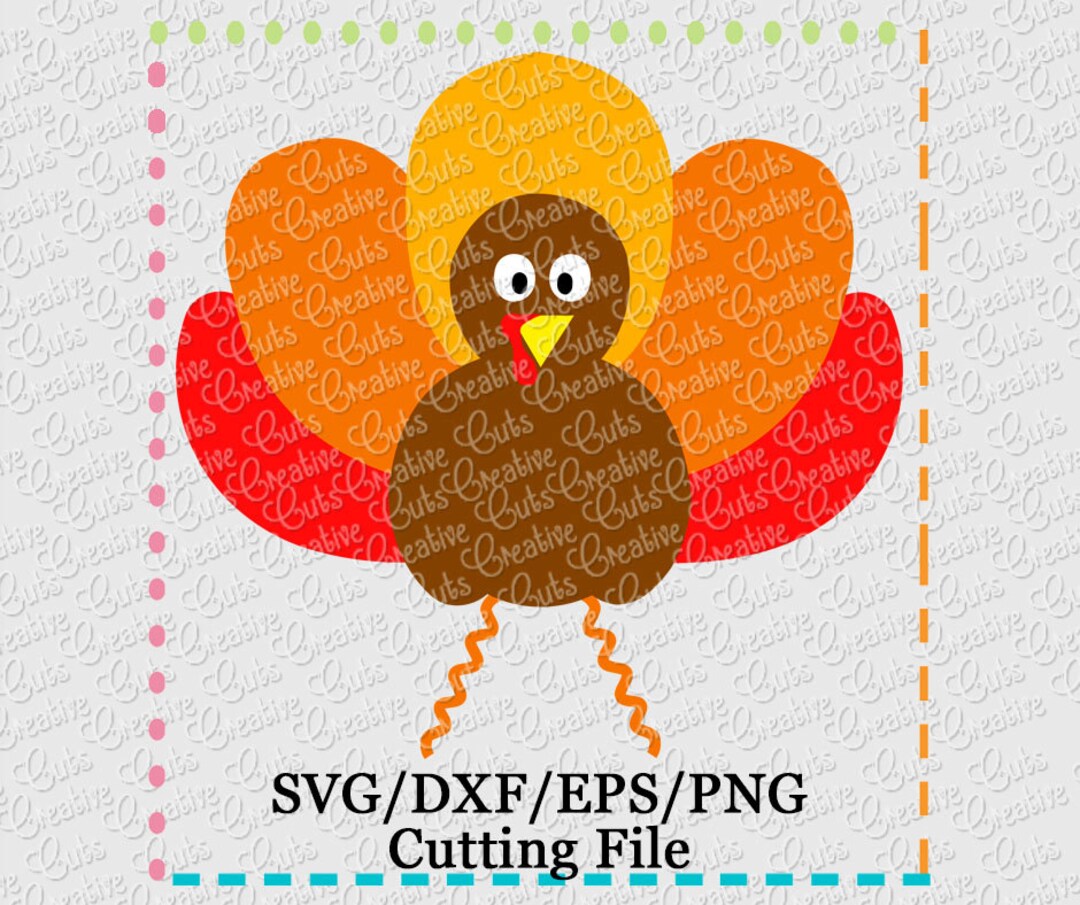 EXCLUSIVE Turkey Cutting File, Thanksgiving Cut File, Turkey Svg ...