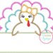 Zigzag Stitch Turkey Frame Applique Digital Machine Embroidery Design 4 ...