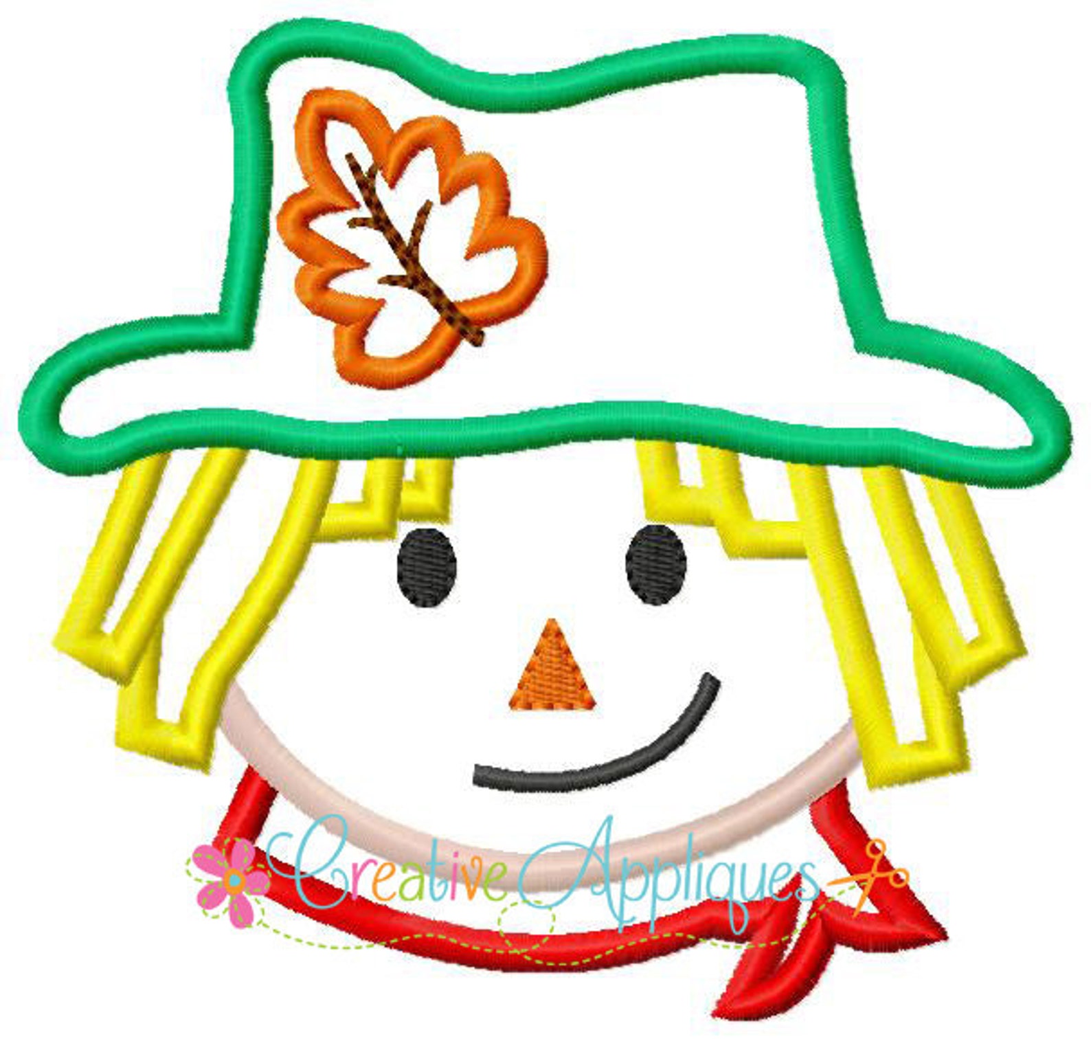 Scarecrow Digital Machine Embroidery Applique Design 4 Sizes, Scarecrow ...