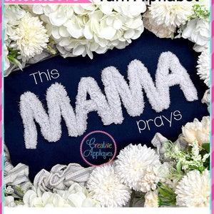 Yarn Alphabet Embroidery Machine Letters A-Z Applique Design 7 Sizes ...