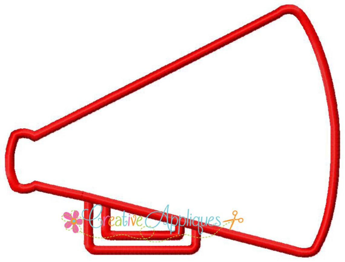 Megaphone Digital Machine Embroidery Applique Design 4 Sizes - Etsy