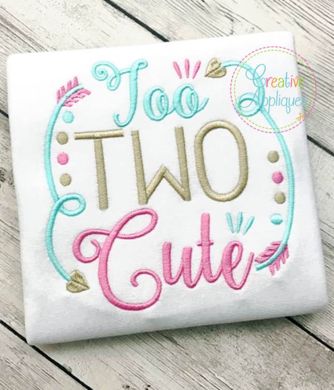 Too Two Cute Second Digital Machine Embroidery Design 4 Sizes, 2nd ...