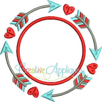 Tribal Arrow Heart Frame Valentine's Day Digital Machine - Etsy