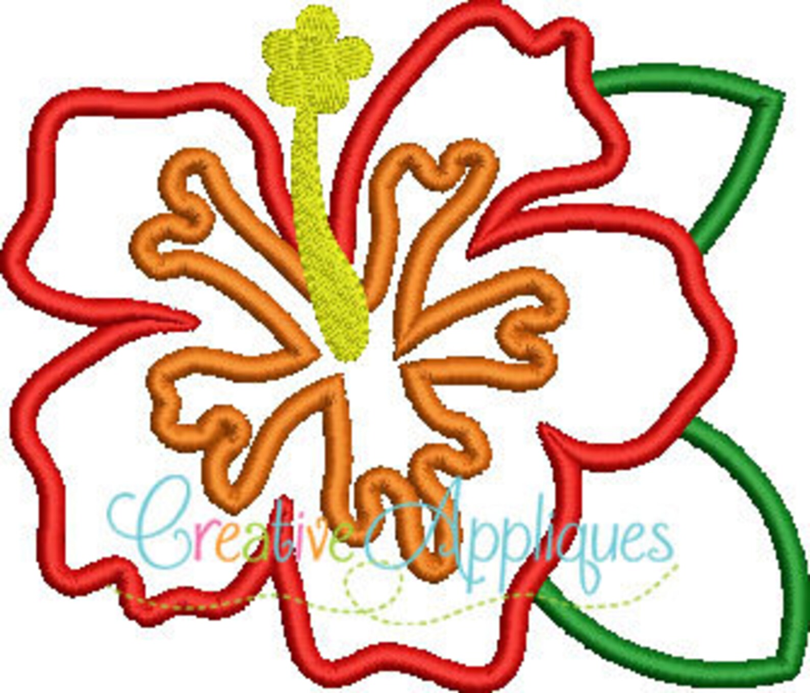 Hibiscus Flower Digital Machine Embroidery Applique Design 4 Sizes - Etsy