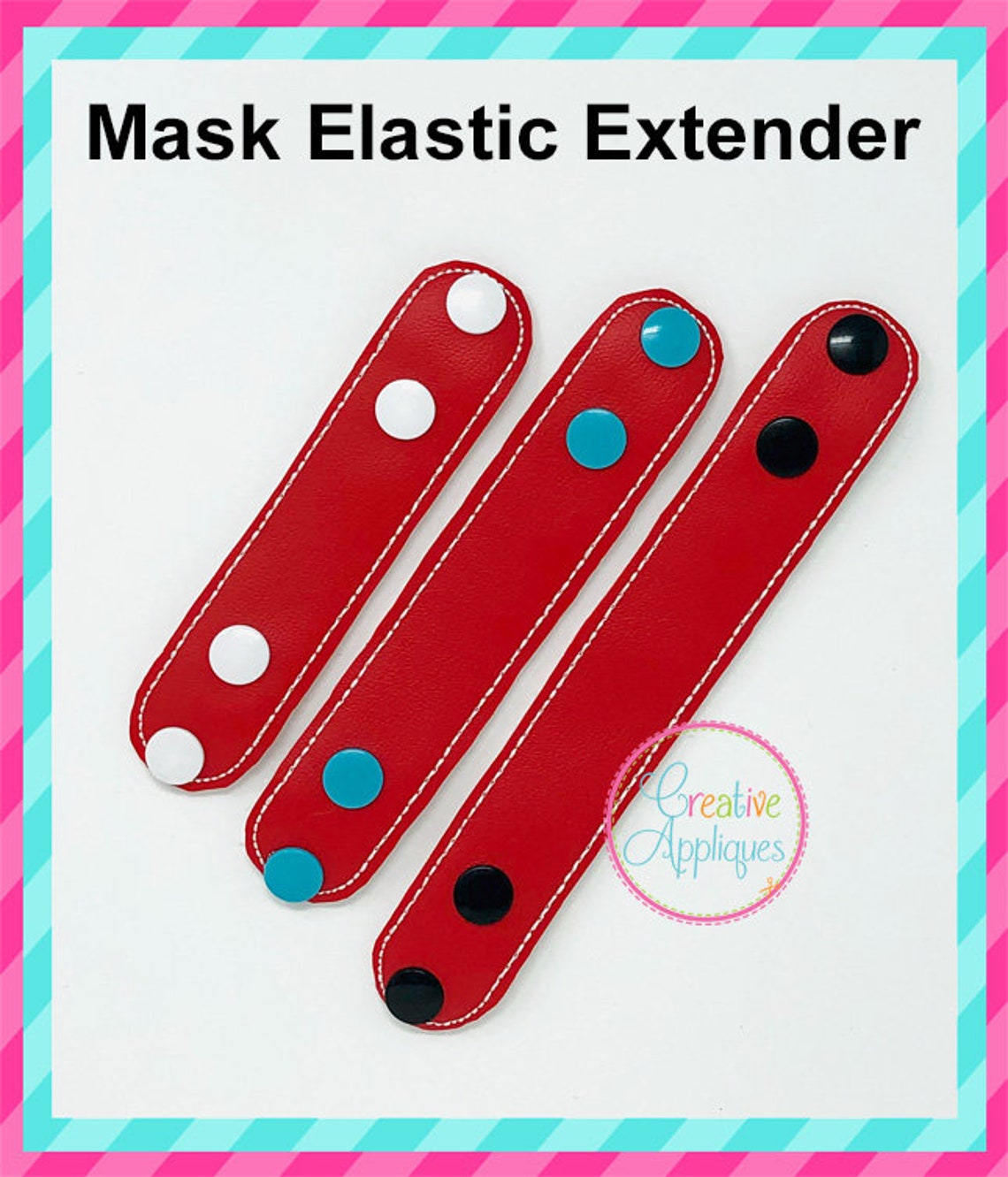 3 SIZES in the Hoop Extender for Face Mask Elastic Digital - Etsy